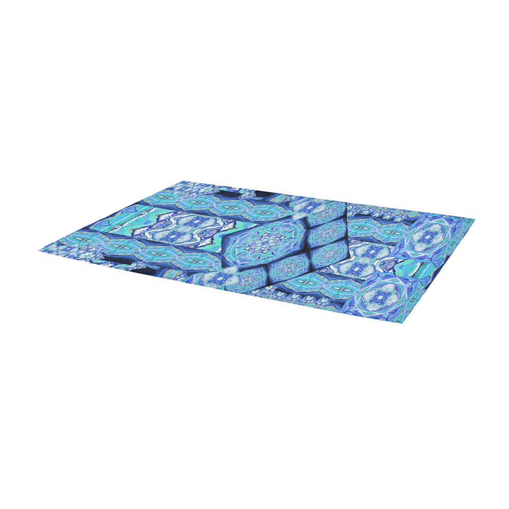 mandala spirit dark blue Area Rug 9'6''x3'3'' | ID: D2215526
