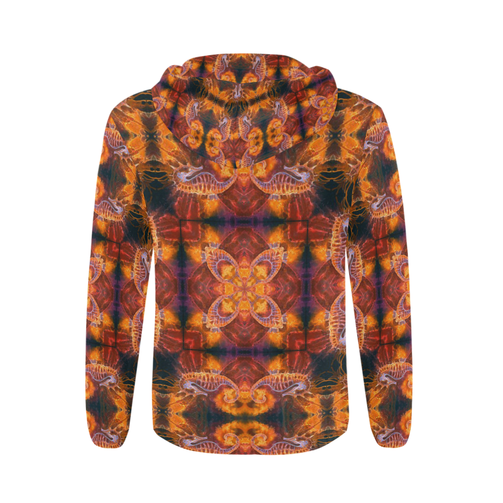 Darkhorse Demon Mandala All Over Print Full Zip Hoodie for Men (Model ...