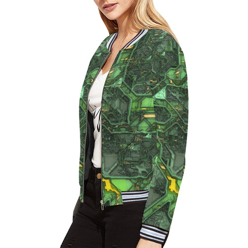 modern steampunk C All Over Print Bomber Jacket for Women (Model H21 ...