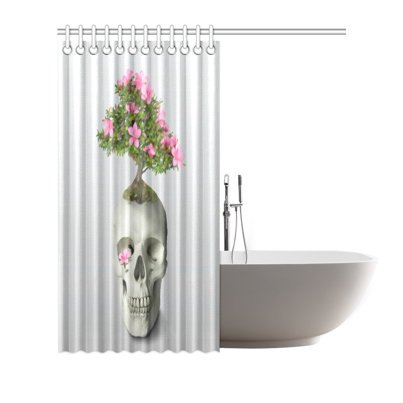 Bonsai Skull Shower Curtain 66"x72" | ID: D2369986