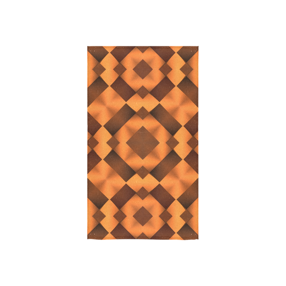 Geometric Pattern in Warm Tones Custom Towel 16"x28" | ID: D2372748